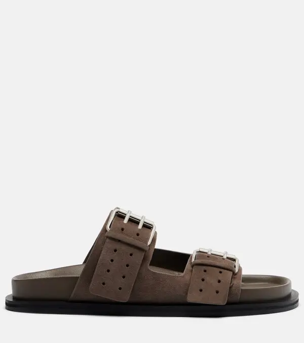 A.emery Leon Suede Slides - Brown
