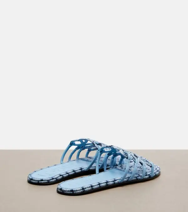 Loewe Anagram Canvas Slides - Blue