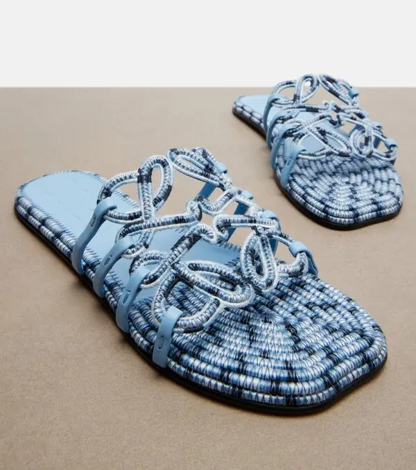 Loewe Anagram Canvas Slides - Blue