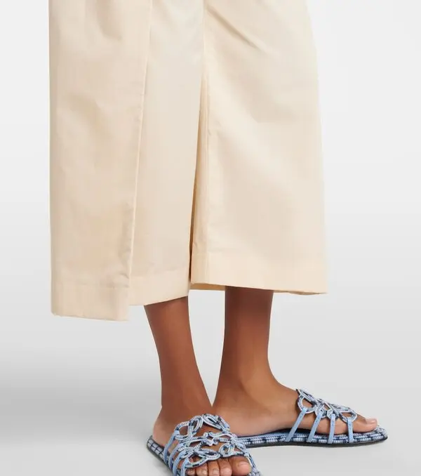 Loewe Paula's Ibiza Cropped Cotton Poplin Pants