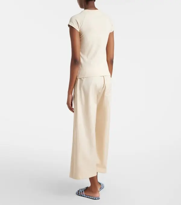 Loewe Paula's Ibiza Cropped Cotton Poplin Pants