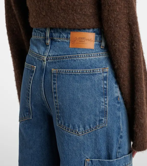 GANNI Mid-rise Wide Leg Cargo Jeans