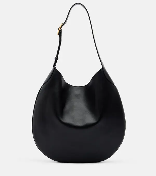 NILI LOTAN Jagger Medium Leather Shoulder Bag - Black