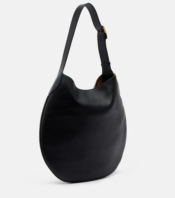 NILI LOTAN Jagger Medium Leather Shoulder Bag - Black