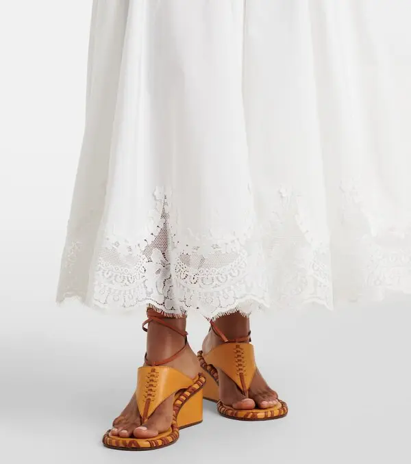 Zimmermann Alchemy Lace-trimmed Cotton Poplin Maxi Dress - White