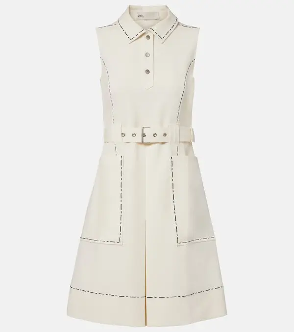 Tory Burch Belted Polo Dress - White
