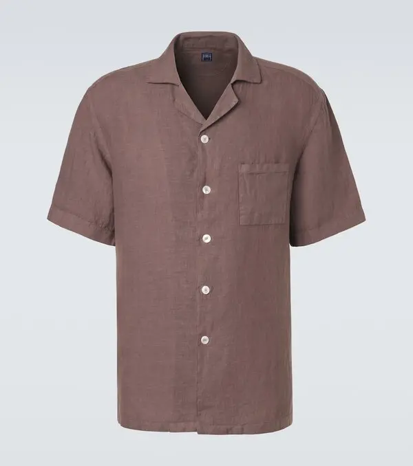 Fedeli Linen Bowling Shirt