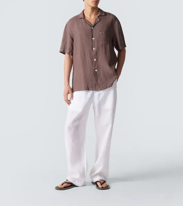 Fedeli Linen Bowling Shirt