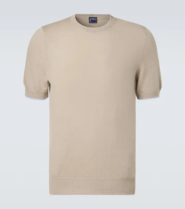 Fedeli Linen And Cotton Sweater - Beige
