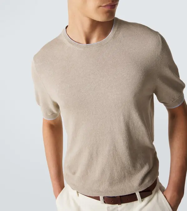 Fedeli Linen And Cotton Sweater - Beige