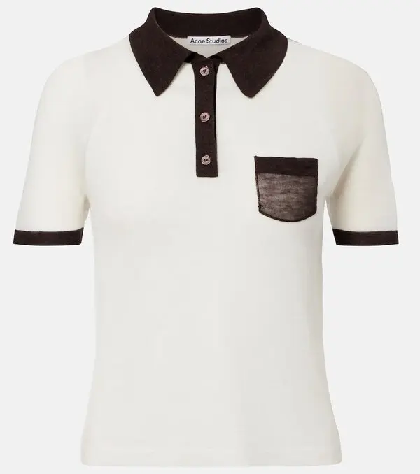 Acne Studios Semi-sheer Polo Shirt - White