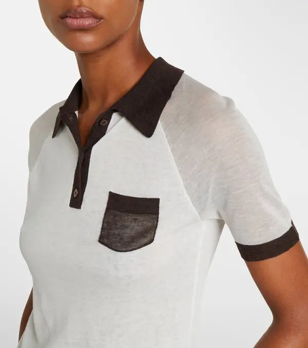 Acne Studios Semi-sheer Polo Shirt - White