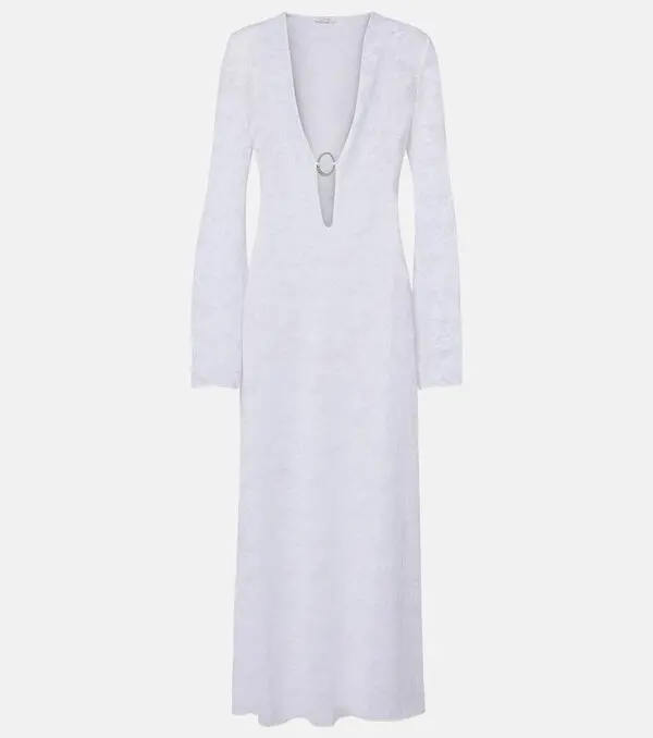 Oseree Bridal Lace Beach Cover-up - White