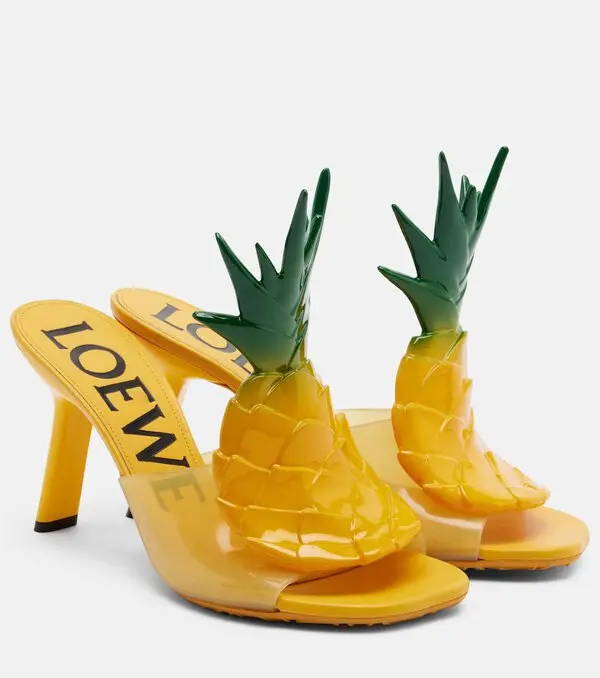 Loewe Paula's Ibiza Petal Mules - Yellow