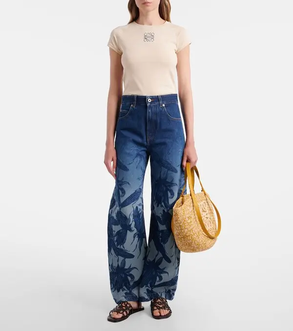 Loewe Paula's Ibiza Petal Anagram Leather Sandals