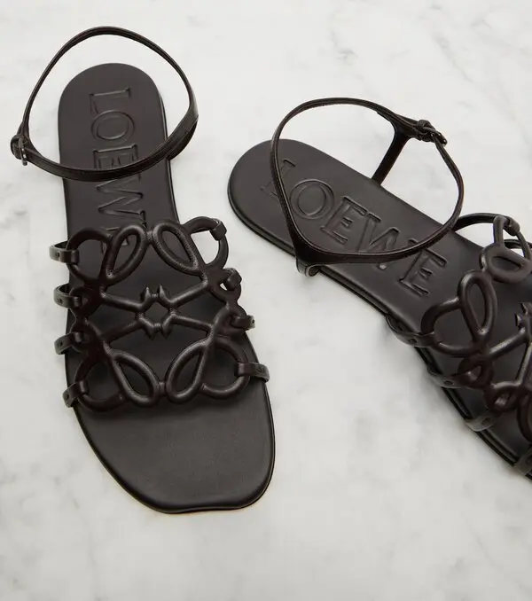Loewe Paula's Ibiza Petal Anagram Leather Sandals