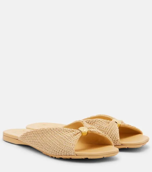 Loewe Paula's Ibiza Pebble Soft Slides - Beige