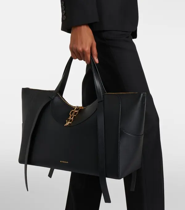 Givenchy The Snatch Large Leather Tote Bag - Black