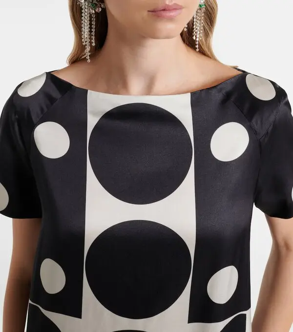 Dries Van Noten Polka-dot Maxi Dress - Black