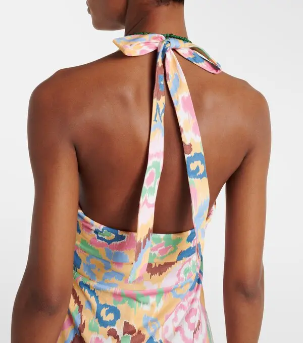 Rixo Ilyana Printed Cotton Jersey Midi Dress
