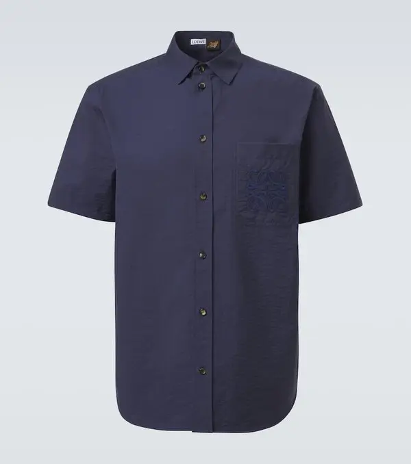 Loewe Paula's Ibiza Anagram Cotton-blend Shirt - Blue