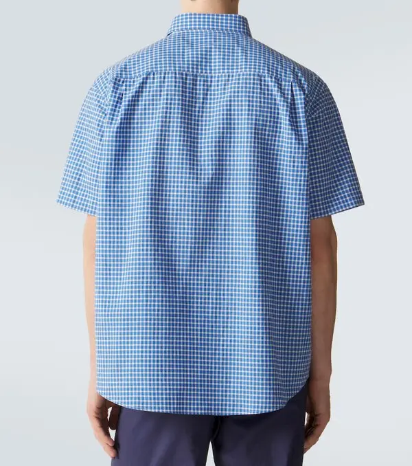 Loewe Paula's Ibiza Checked Cotton-blend Shirt - Blue