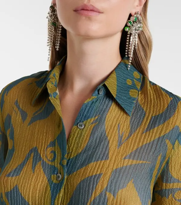 Dries Van Noten Printed Silk Shirt