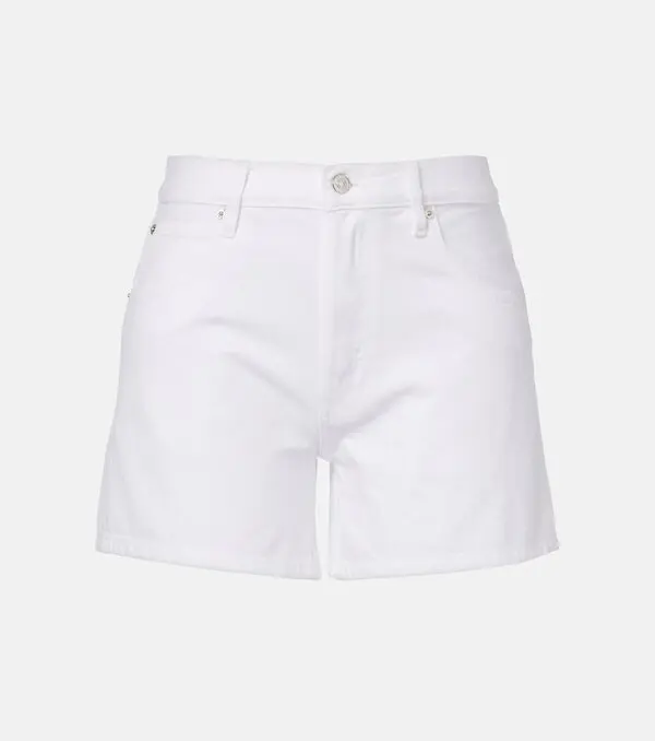 FRAME The Long Hang Denim Shorts - White