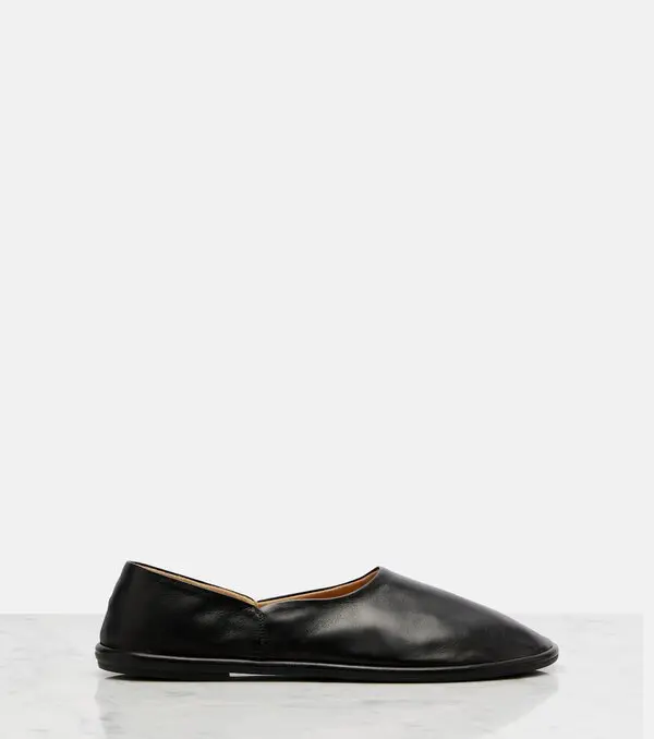 THE ROW Canal Leather Slip-on Shoes