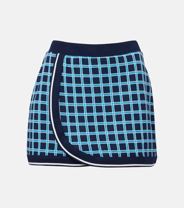 The Upside Clubhouse Reece Checked Cotton Miniskirt