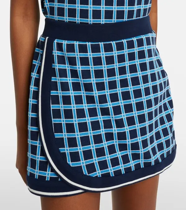 The Upside Clubhouse Reece Checked Cotton Miniskirt
