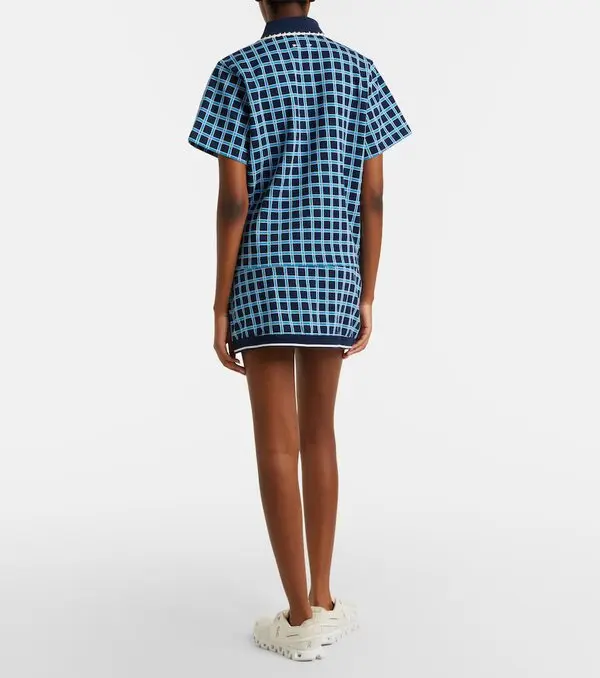 The Upside Clubhouse Reece Checked Cotton Miniskirt