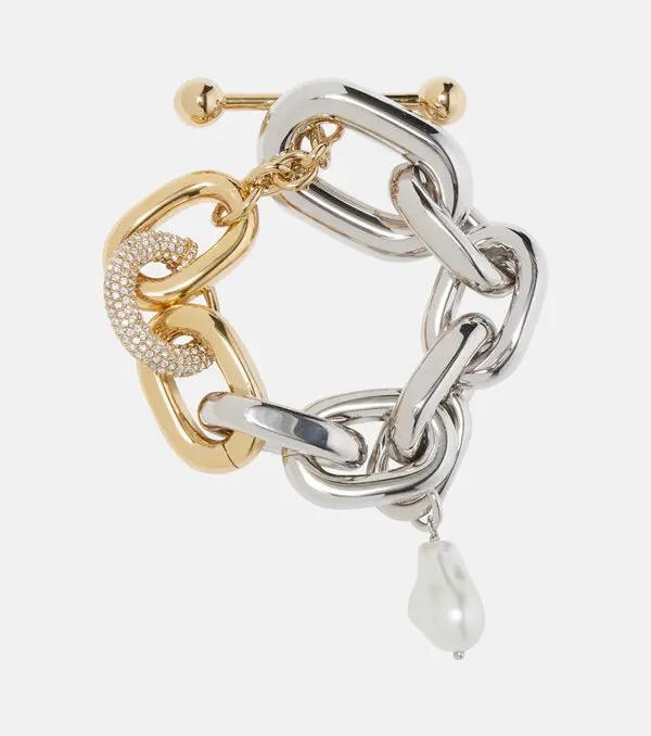 Rabanne Embellished Chain Bracelet - Gold