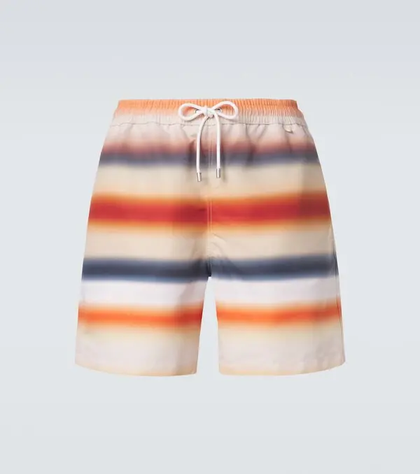Loewe Striped Swim Trunks - Orange