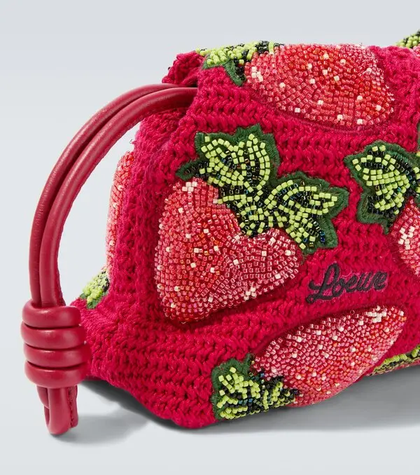 Loewe Paula's Ibiza Flamenco Mini Beaded Clutch