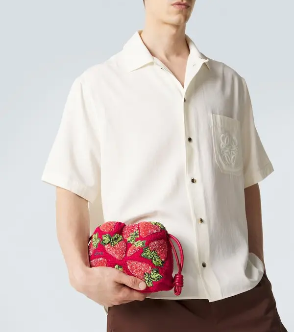 Loewe Paula's Ibiza Flamenco Mini Beaded Clutch