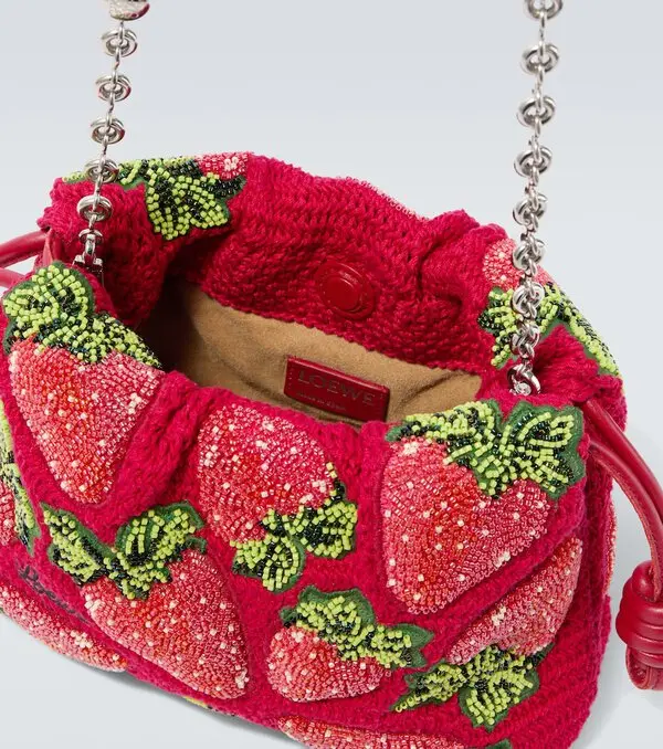 Loewe Paula's Ibiza Flamenco Mini Beaded Clutch