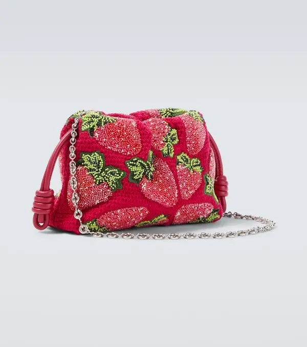 Loewe Paula's Ibiza Flamenco Mini Beaded Clutch