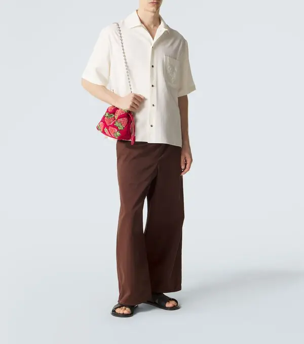 Loewe Paula's Ibiza Flamenco Mini Beaded Clutch