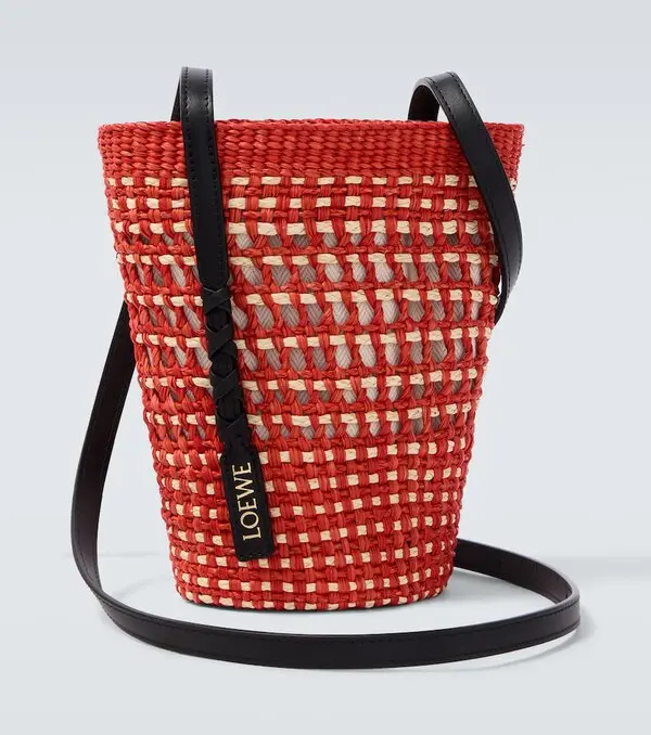 Loewe Paula's Ibiza Raffia Shoulder Bag - Orange