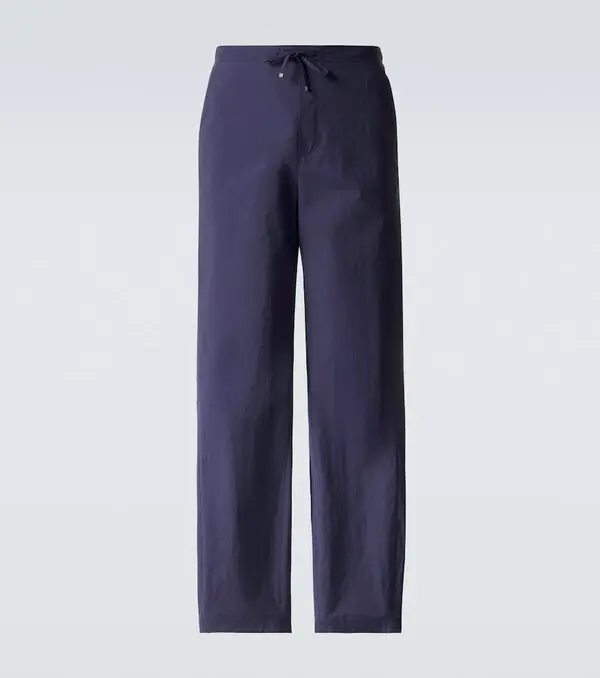 Loewe Paula's Ibiza Cotton-blend Wide-leg Pants - Blue