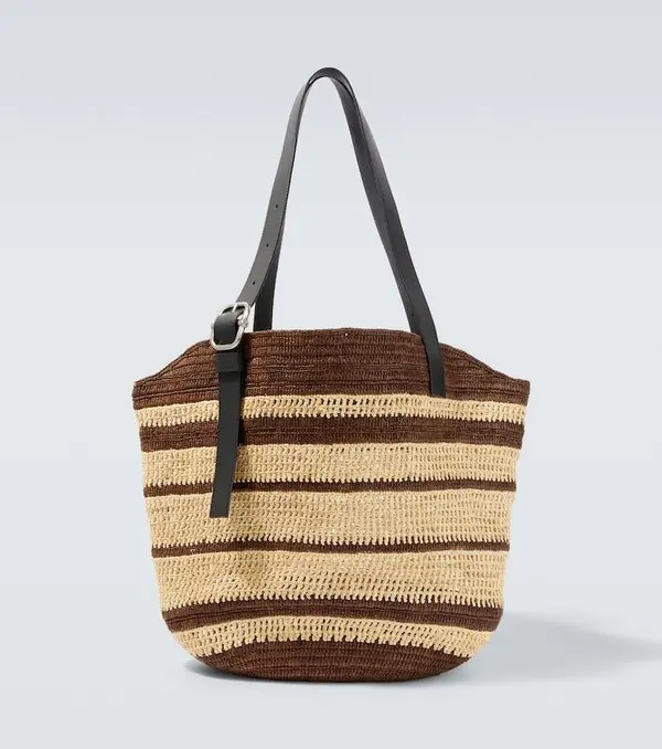 Loewe Paula's Ibiza Loop Raffia Basket Bag - Beige