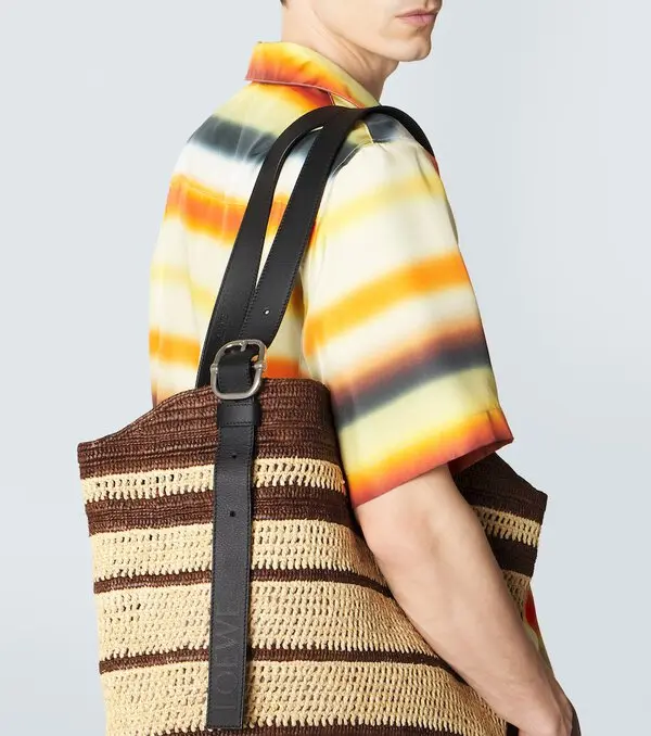 Loewe Paula's Ibiza Loop Raffia Basket Bag - Beige