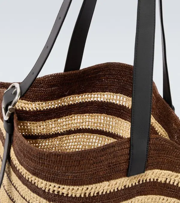Loewe Paula's Ibiza Loop Raffia Basket Bag - Beige