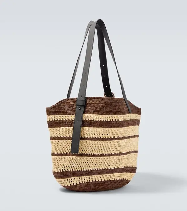 Loewe Paula's Ibiza Loop Raffia Basket Bag - Beige