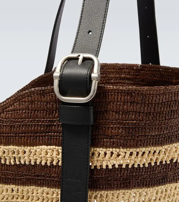 Loewe Paula's Ibiza Loop Raffia Basket Bag - Beige