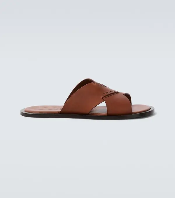 Loewe Flex Leather Sandals - Brown
