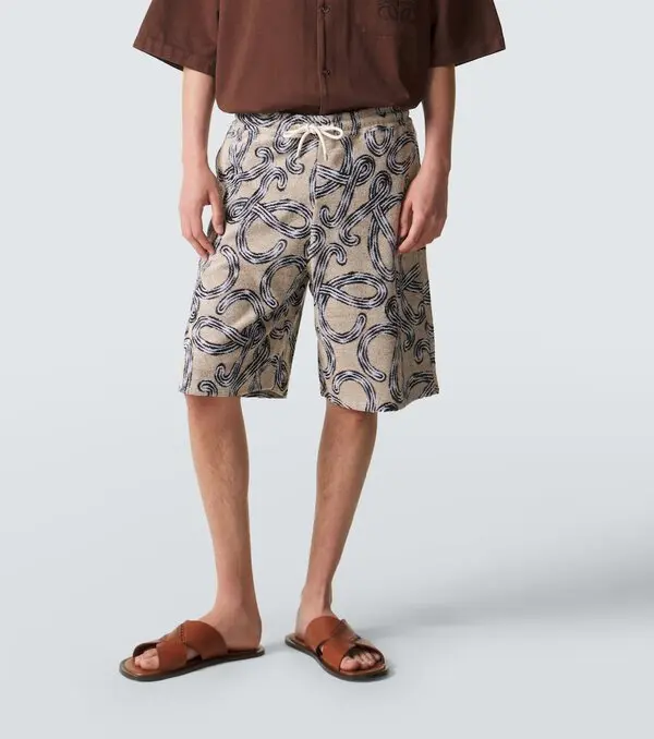 Loewe Paula's Ibiza Cotton-blend Terry Bermuda Shorts - Beige