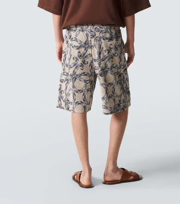 Loewe Paula's Ibiza Cotton-blend Terry Bermuda Shorts - Beige