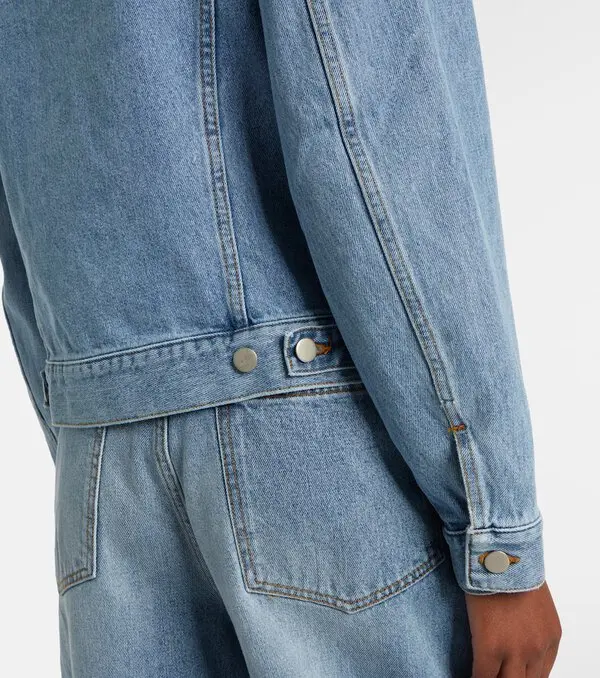 RÓHE Suede-trimmed Denim Jacket